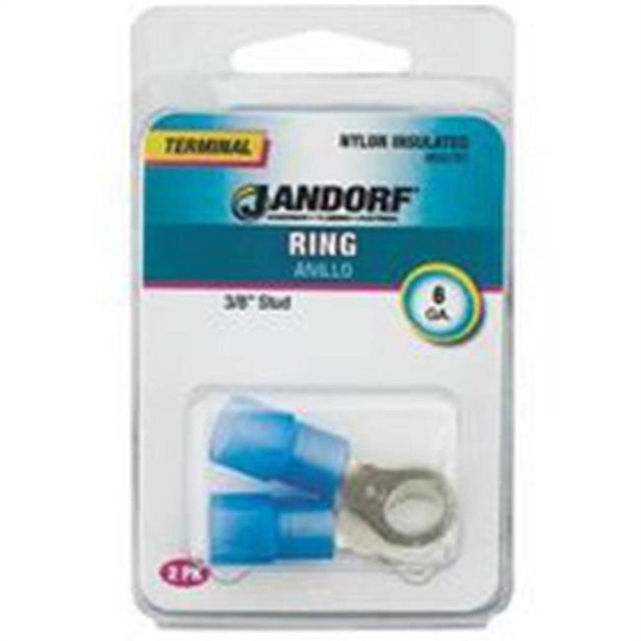 Jandorf 6 Ga. Insulated Wire Terminal Ring Blue 2 pk - Walmart.com