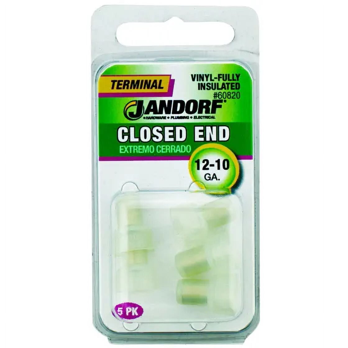 Jandorf 60820 Terminal Closed End Vinyl Insulated Wire Gauge 12-10 ...