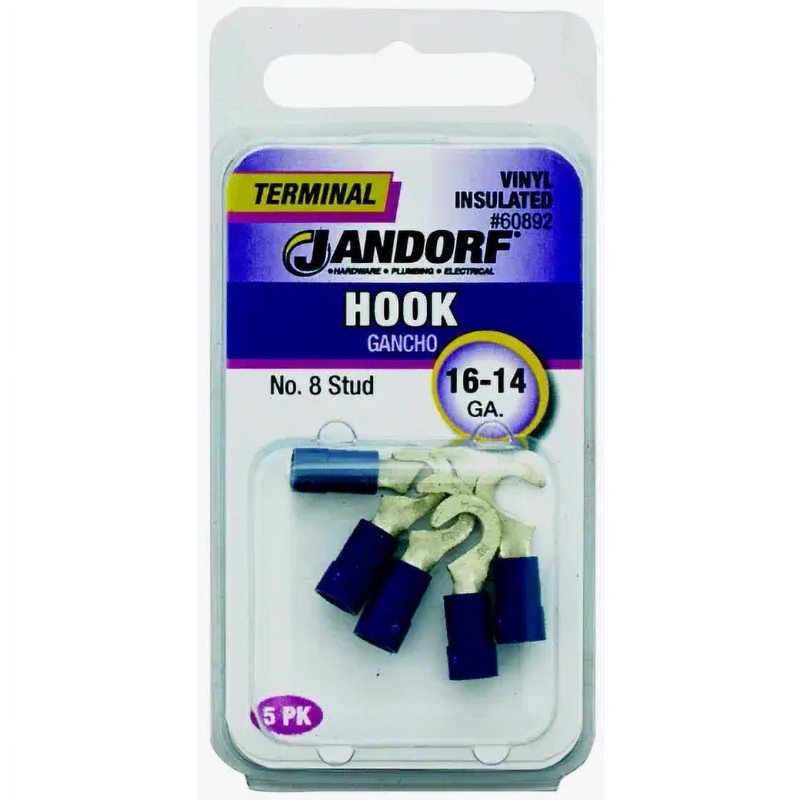 Jandorf 60892 Terminal Hook 16-14 Vinyl Insulated N8, Each - Walmart.com