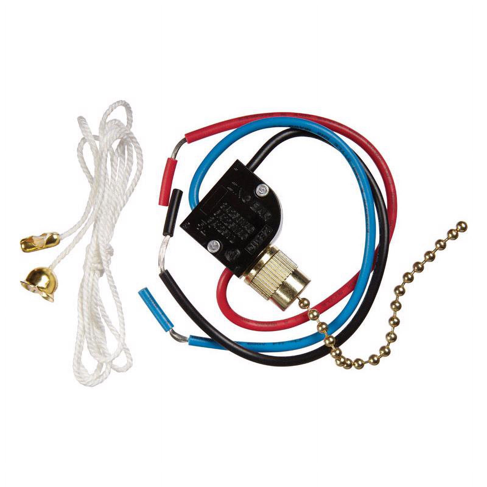 Jandorf 61200 Pull Chain Switch, 2-Pole, 125 V, 3 A, Brass - Walmart.com