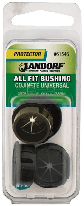 Jandorf 61546 Conduit Bushing, 1/2 in Dia Cable, Nylon, Black, 13/16 in ...