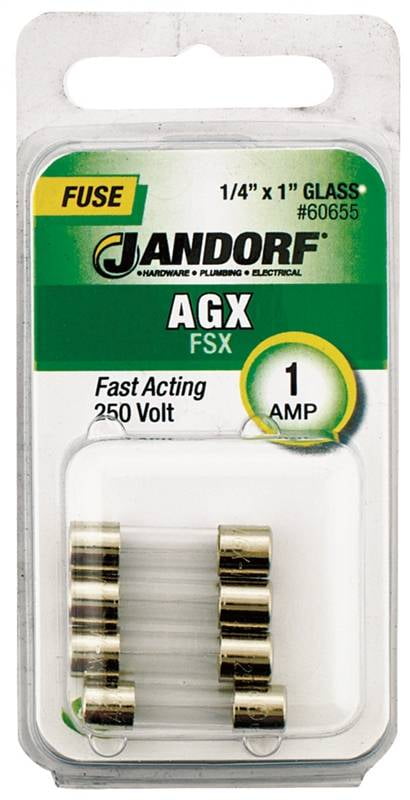 Jandorf AGX 1 amps Fast Acting Fuse 4 pk - Walmart.com