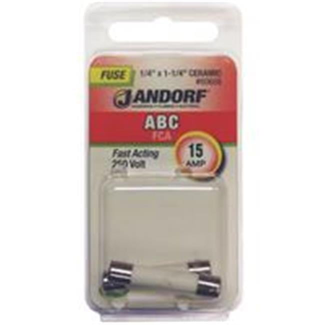 Jandorf Specialty Hardw Fuse Abc 15A Fast Acting 60608 - Walmart.com