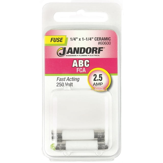 Jandorf Specialty Hardw Fuse Abc 2.5A Fast Acting 60600 - Walmart ...