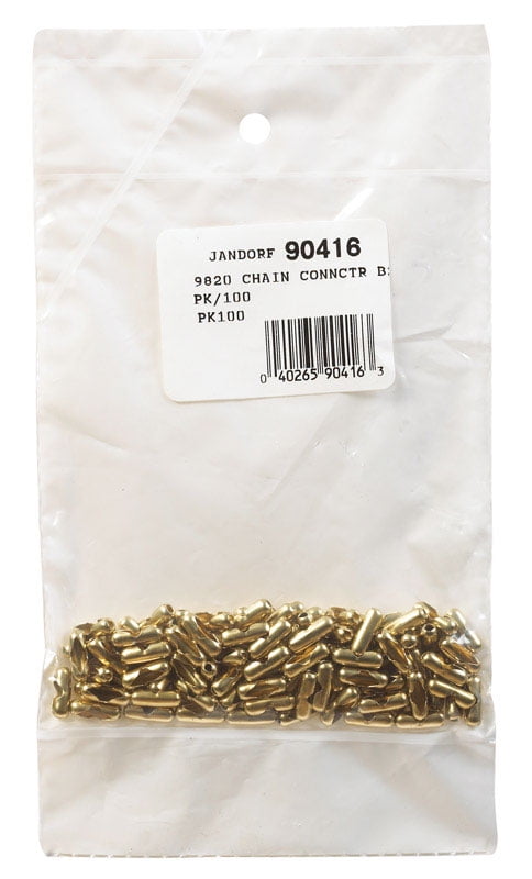 Jandorf Specialty Hardware 90416 Solid Brass Beaded Chain Connector, #6 ...
