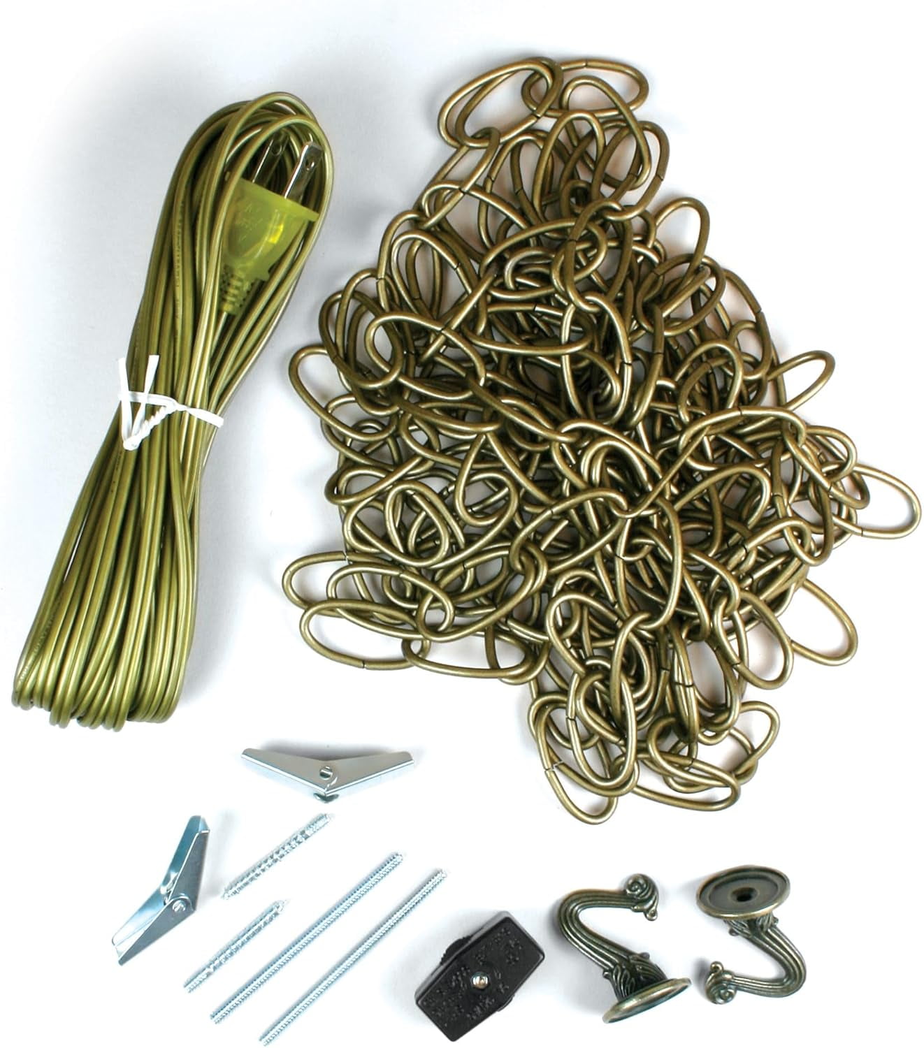 Jandorf Swag Kit, 15', with 20' Cord, Antique Brass Finish: Elegant ...