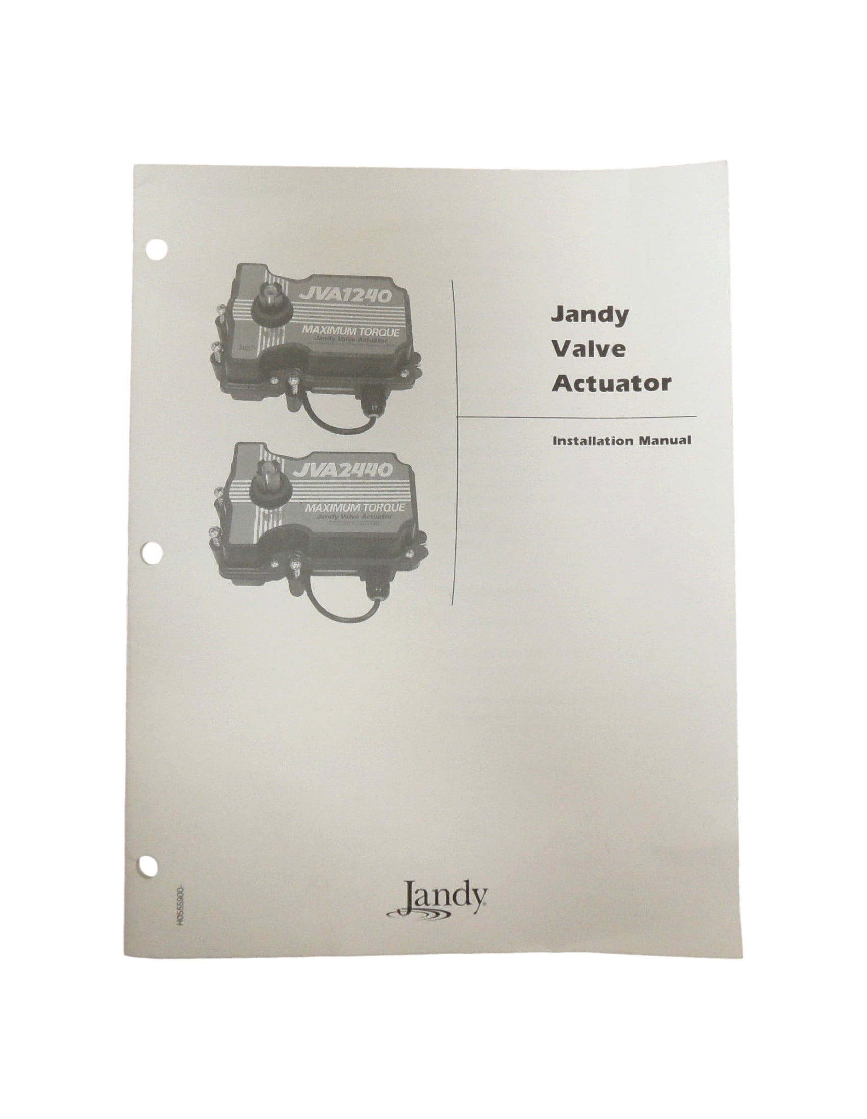 Jandy JVA1240JVA2440 Valve Actuator Installation Owners Manual JVA-1240 ...