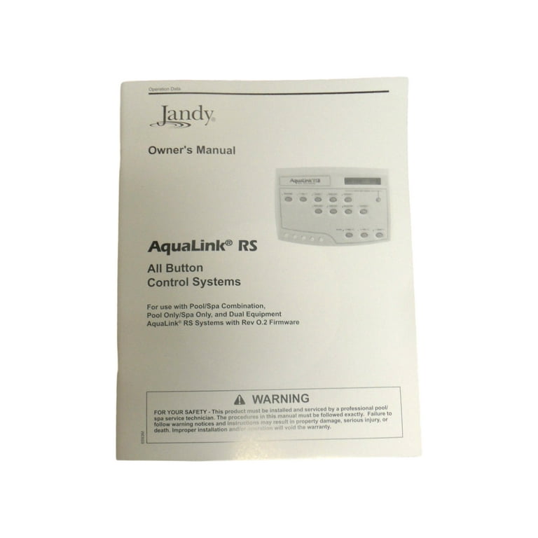 Aqualink Rs4 Operation Manual Jandy IQ JNDY RS26 AquaLink RS Dual