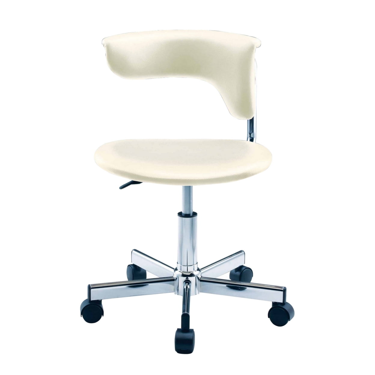 Jane 20 Inch Modern Swivel Office Chair, Caster Wheels, White and ...