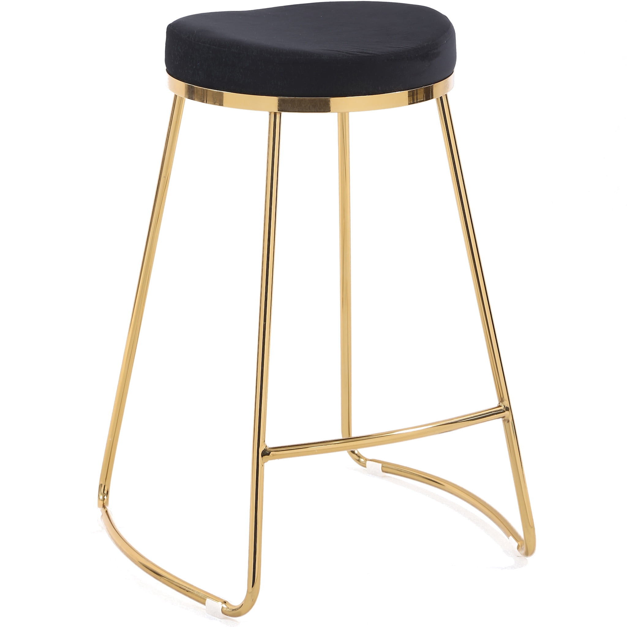 Jane 26" Black Velvet Upholstered Modern Stool - Stylish Seating for Living Room, Bedroom ...