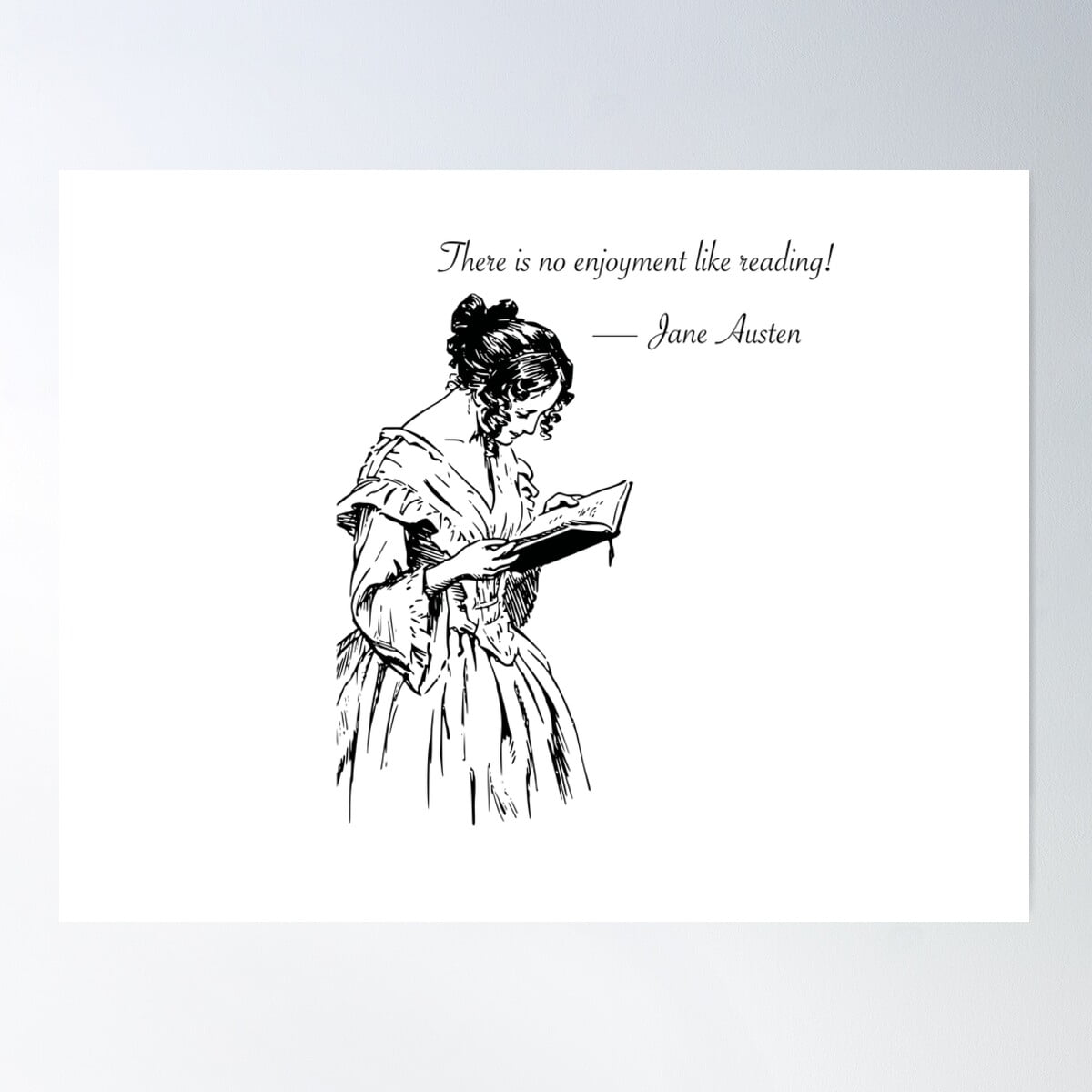 Jane Austen Quote Poster Wall Art, Modern Wall Decor For Living Room ...