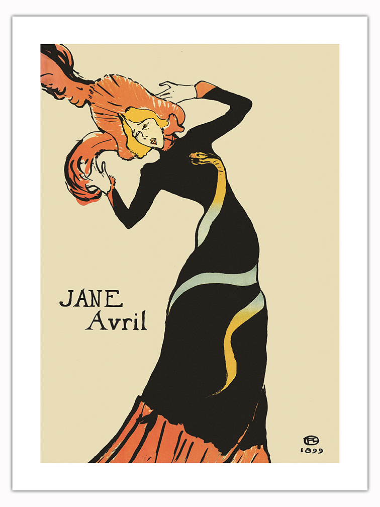 Jane Avril - French Can-Can Dancer - Vintage Dance Poster by Henri de ...