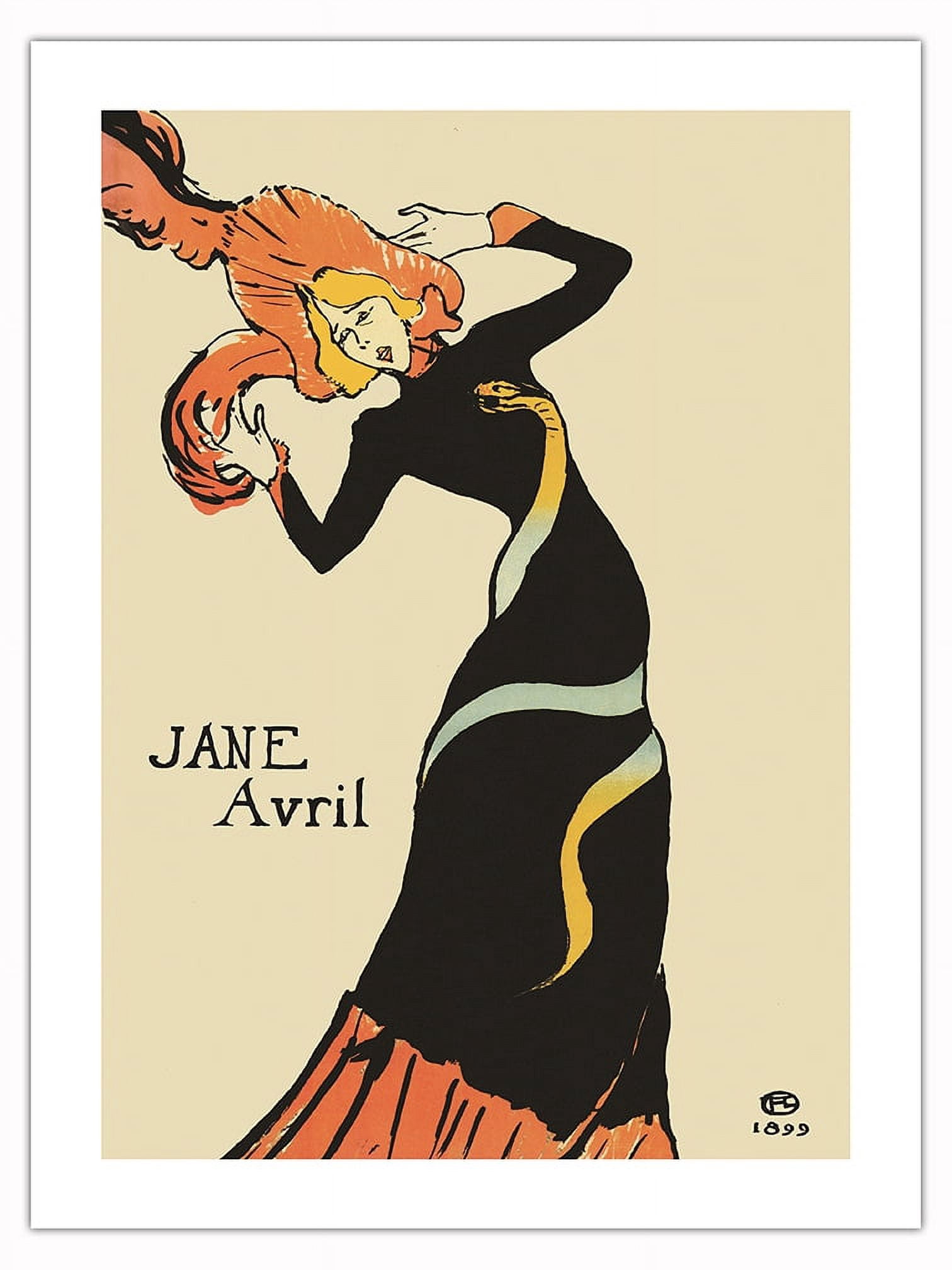 Jane Avril - French Can-Can Dancer - Vintage Dance Poster by Henri de ...