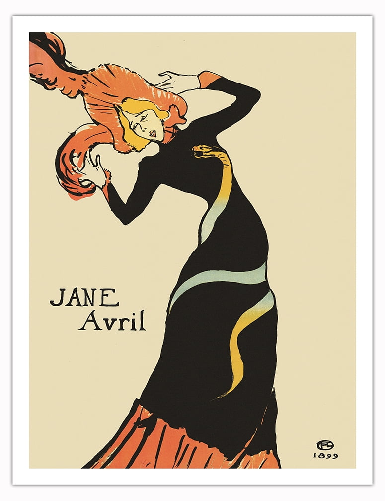 Jane Avril - French Can-Can Dancer - Vintage Dance Poster by Henri de ...