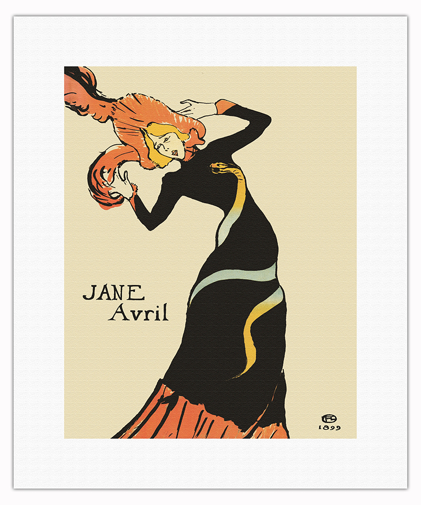 Jane Avril - French Can-Can Dancer - Vintage Dance Poster by Henri de ...