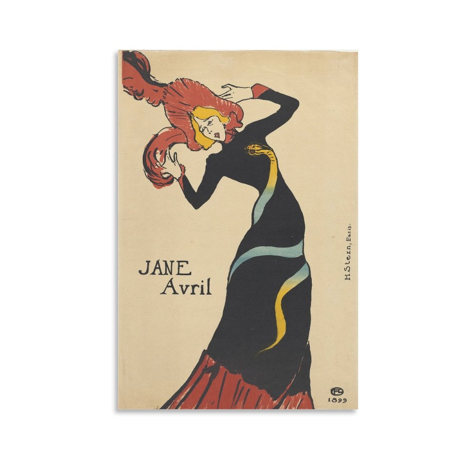 Jane Avril Music Hall Performer Henri De Toulouse-Lautrec Painter ...