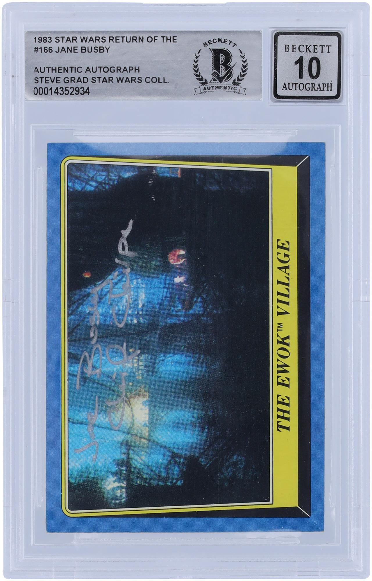 Jane Busby Star Wars Autographed 1983 Topps Return of the Jedi #166 BGS ...