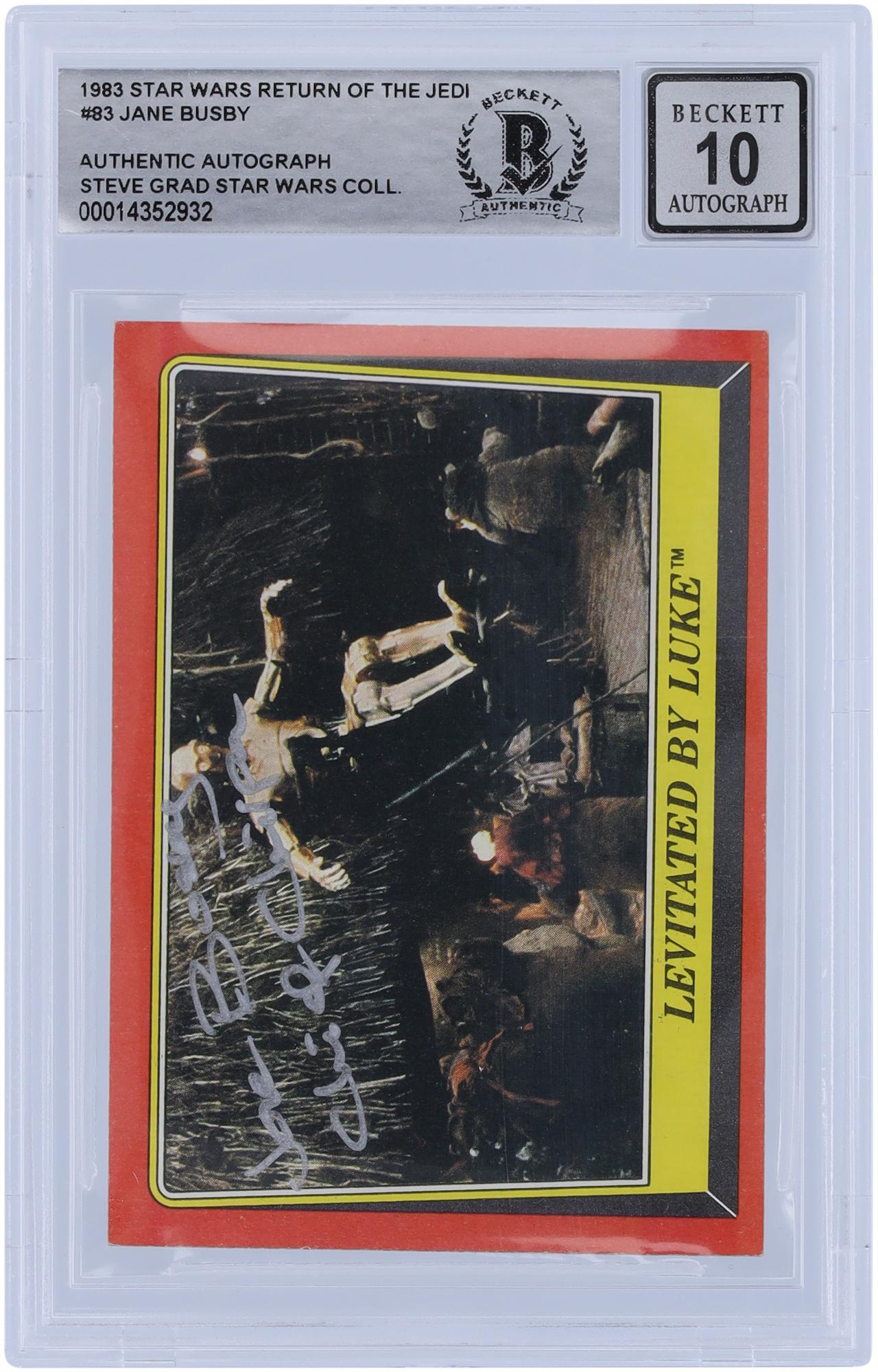 Jane Busby Star Wars Autographed 1983 Topps Return of the Jedi #83 BGS ...