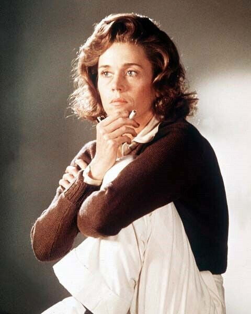 Jane Fonda seated pose holding cigarette 1977 Julia 5x7 photo - Walmart.com