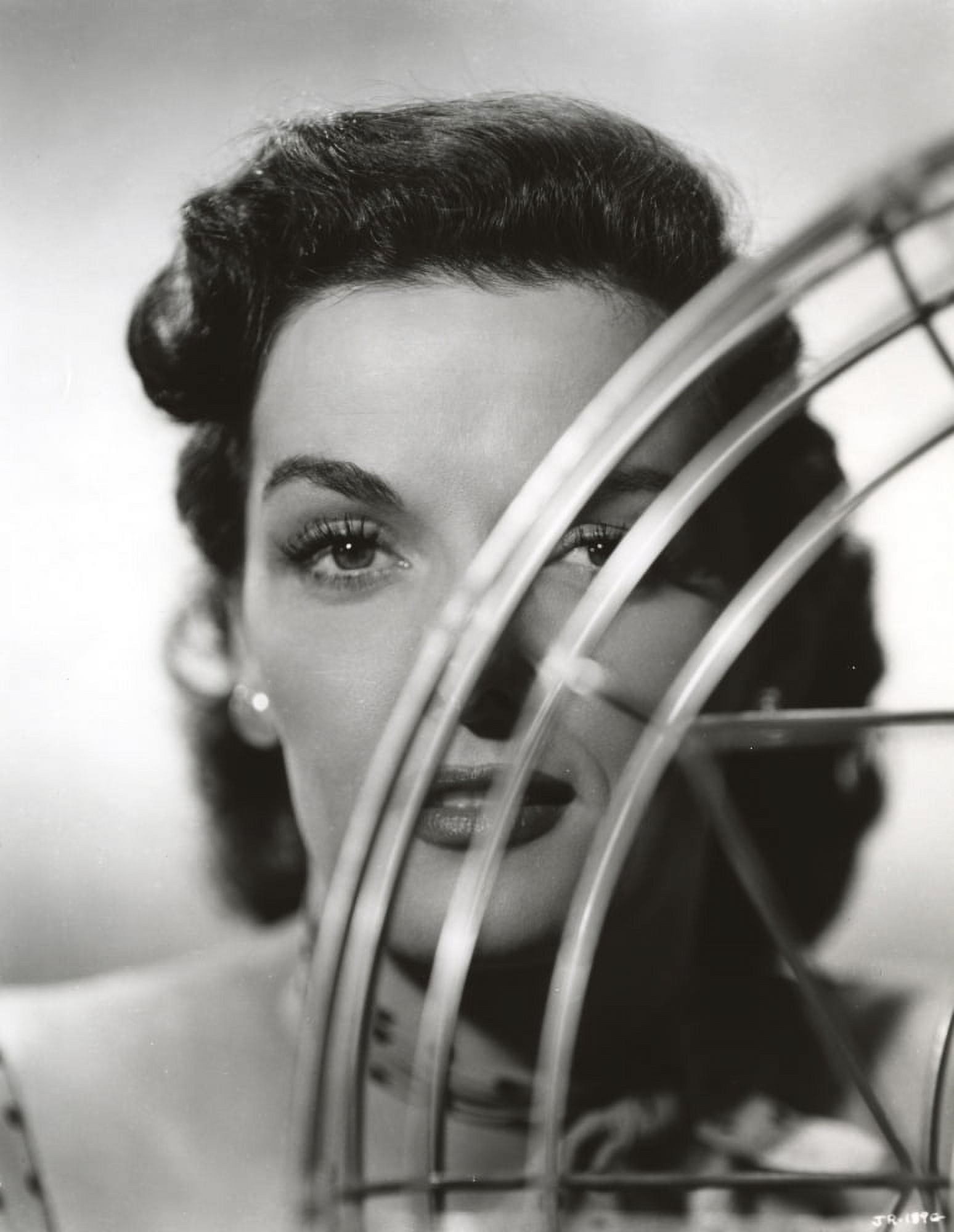 Jane Russell Portrait in Polka Dot Scoop-Neck Dress with Neckerchief ...