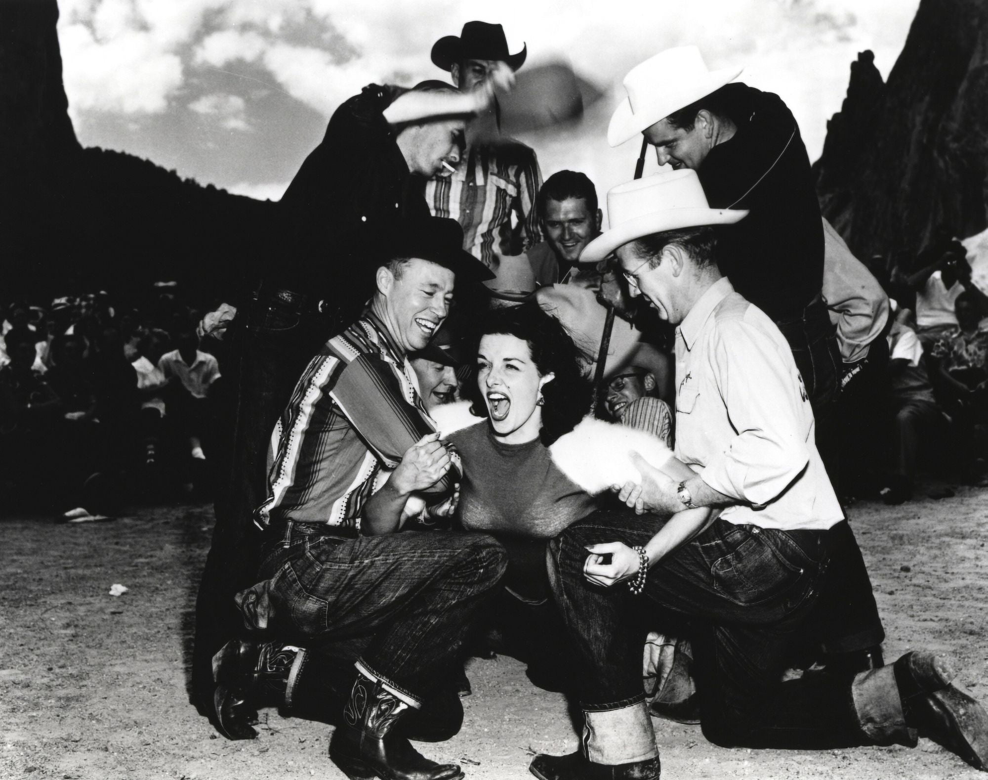 Jane Russell and men in cowboy costumes Photo Print (8 x 10) - Walmart.com