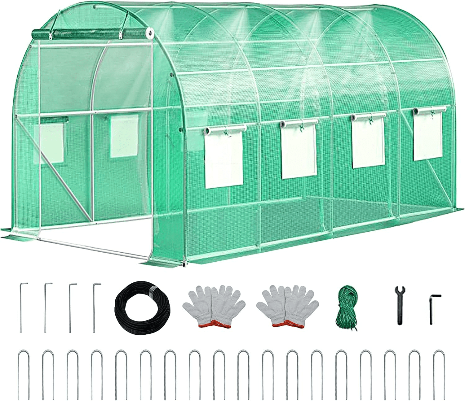 Jane Stone 10×7×7 FT Greenhouses for Outdoors Heavy Duty, Large Walk in ...