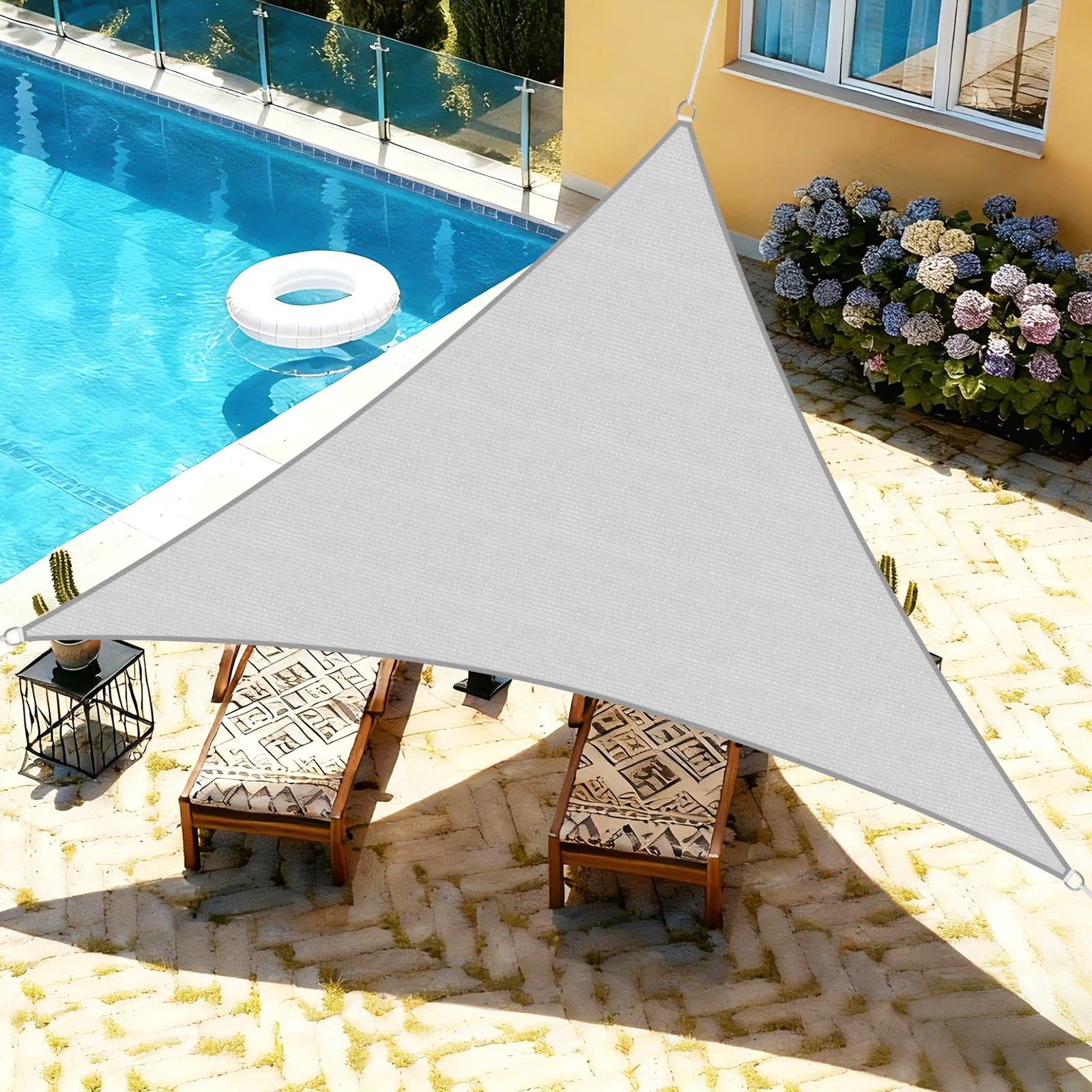 Jane Stone 8'X8'X8' Sun Shade Sail Triangle Outdoor Canopy Cover UV ...