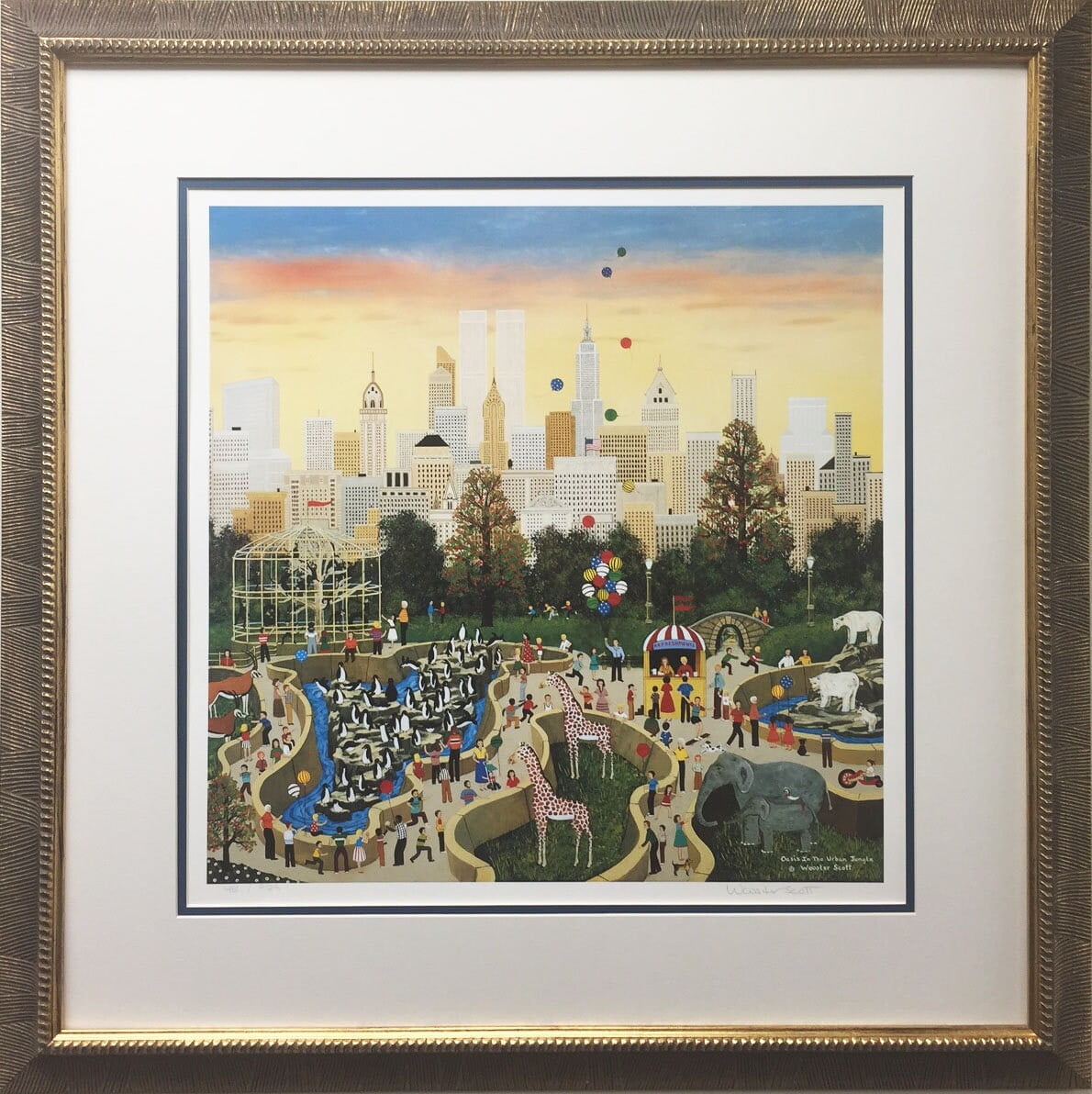 Jane Wooster Scott "Oasis in the Urban Jungle" FRAMED Lithograph Hand ...