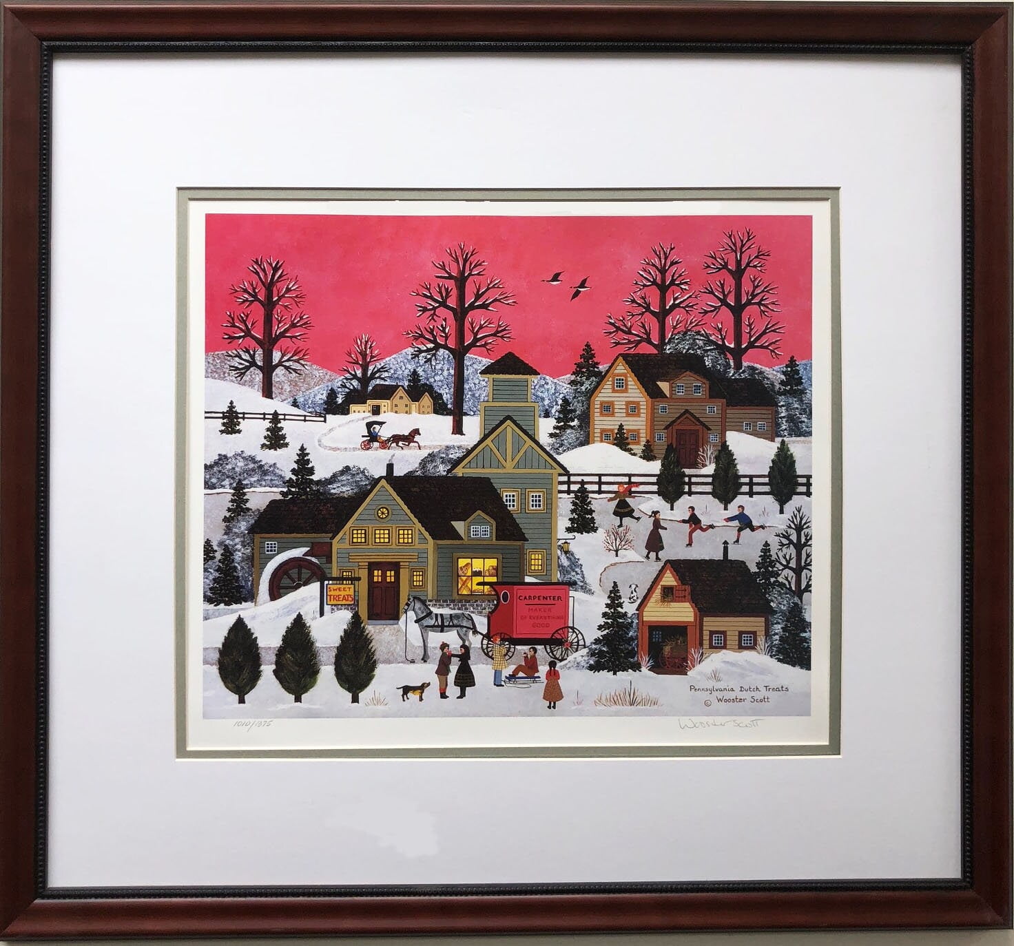 Jane Wooster Scott "Pennsylvania Dutch Treat" Custom Framed Primitive ...