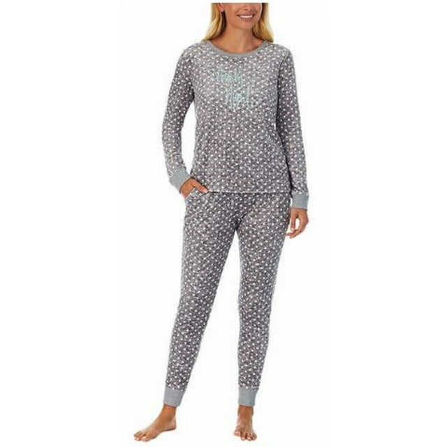 Jane and Bleecker Ladies' Fleece Pajama Set (Gray, Large) - Walmart.com