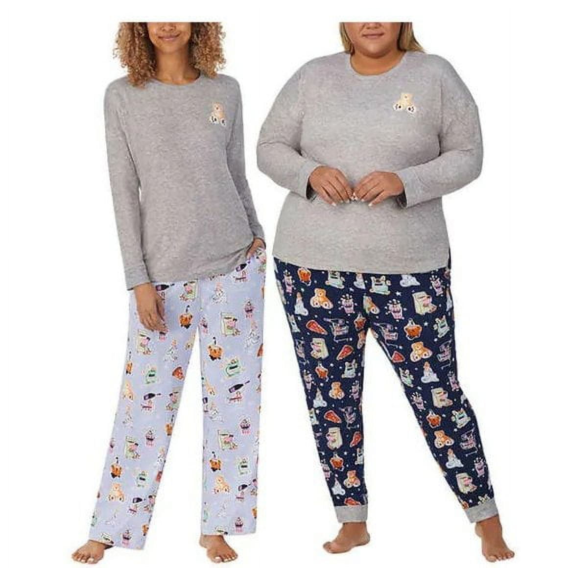 Jane and Bleecker Women's 3-Piece Pajama Set (Gray Navy, XXL) - Walmart.com