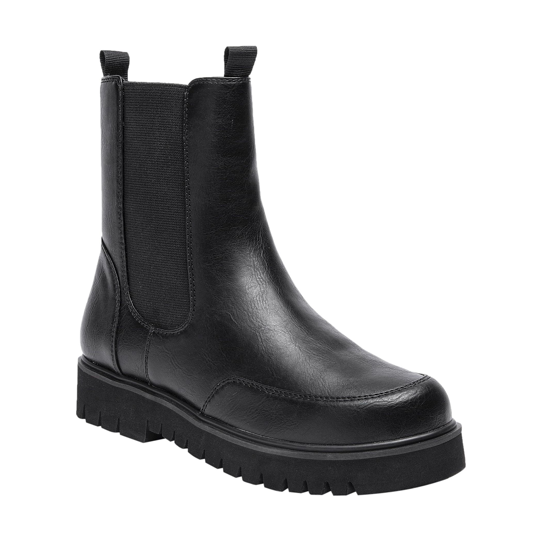 Free Shipping! JANE AND THE SHOE Women's Hayley Exaggerated Lug Sole Chelsea Boot with Padded ...