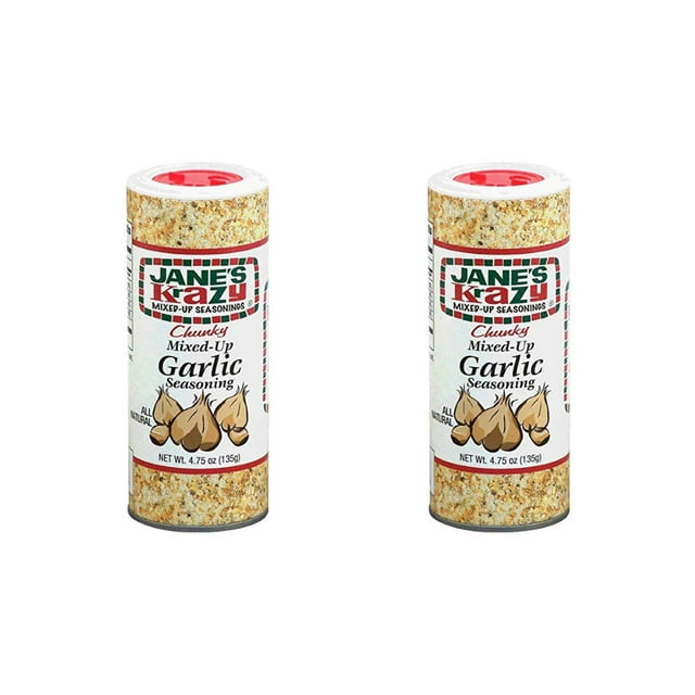 Jane's Krazy Chunky Mixed-Up DHF10 Garlic Seasoning, 135 Grams (Packing ...