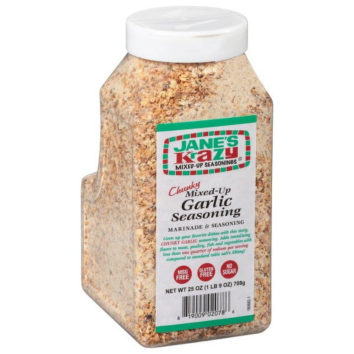 Jane's Krazy Chunky Mixed-Up Garlic Seasoning 25 oz - Walmart.com