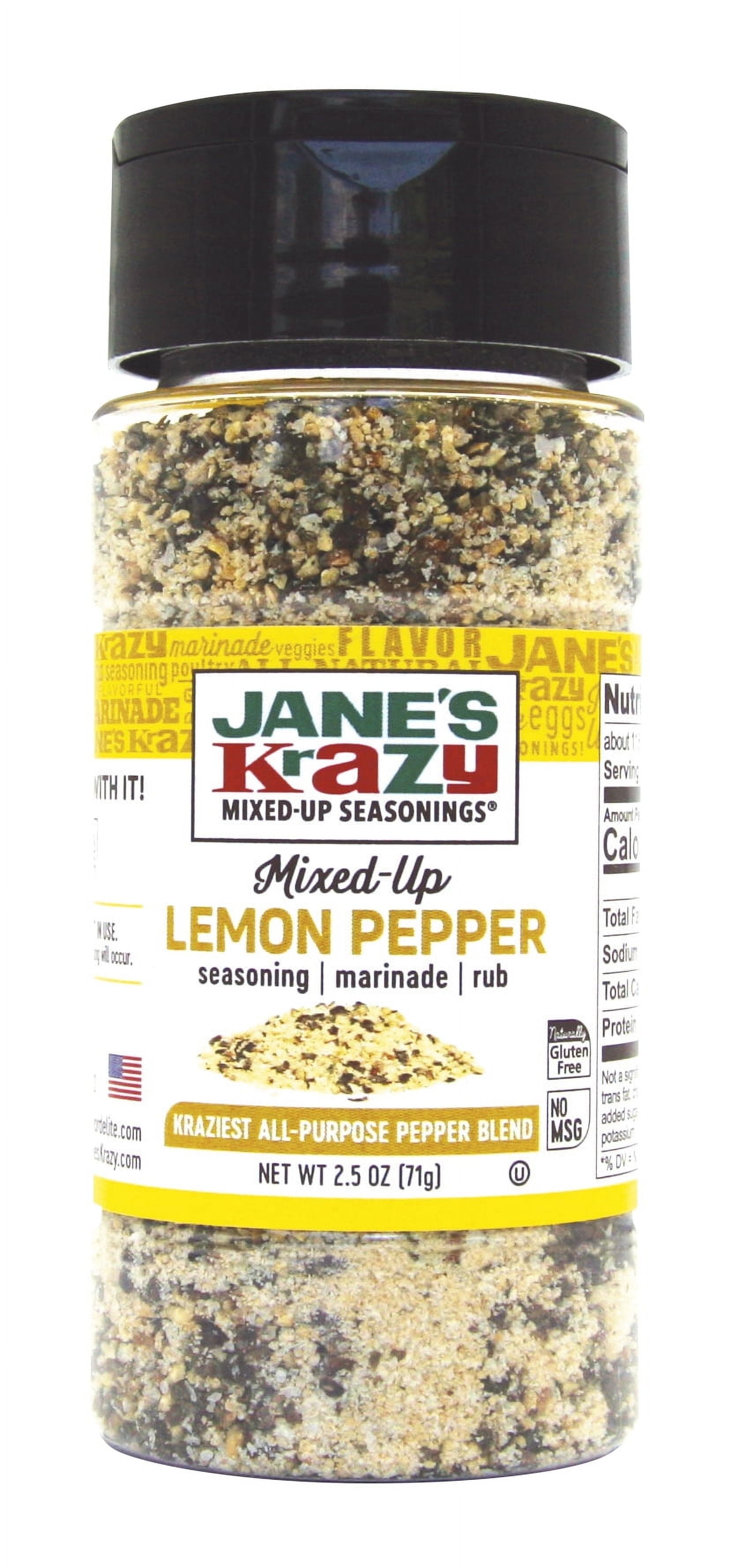 Jane's Krazy Lemon Pepper Seasoning, 2.5 oz - Walmart.com