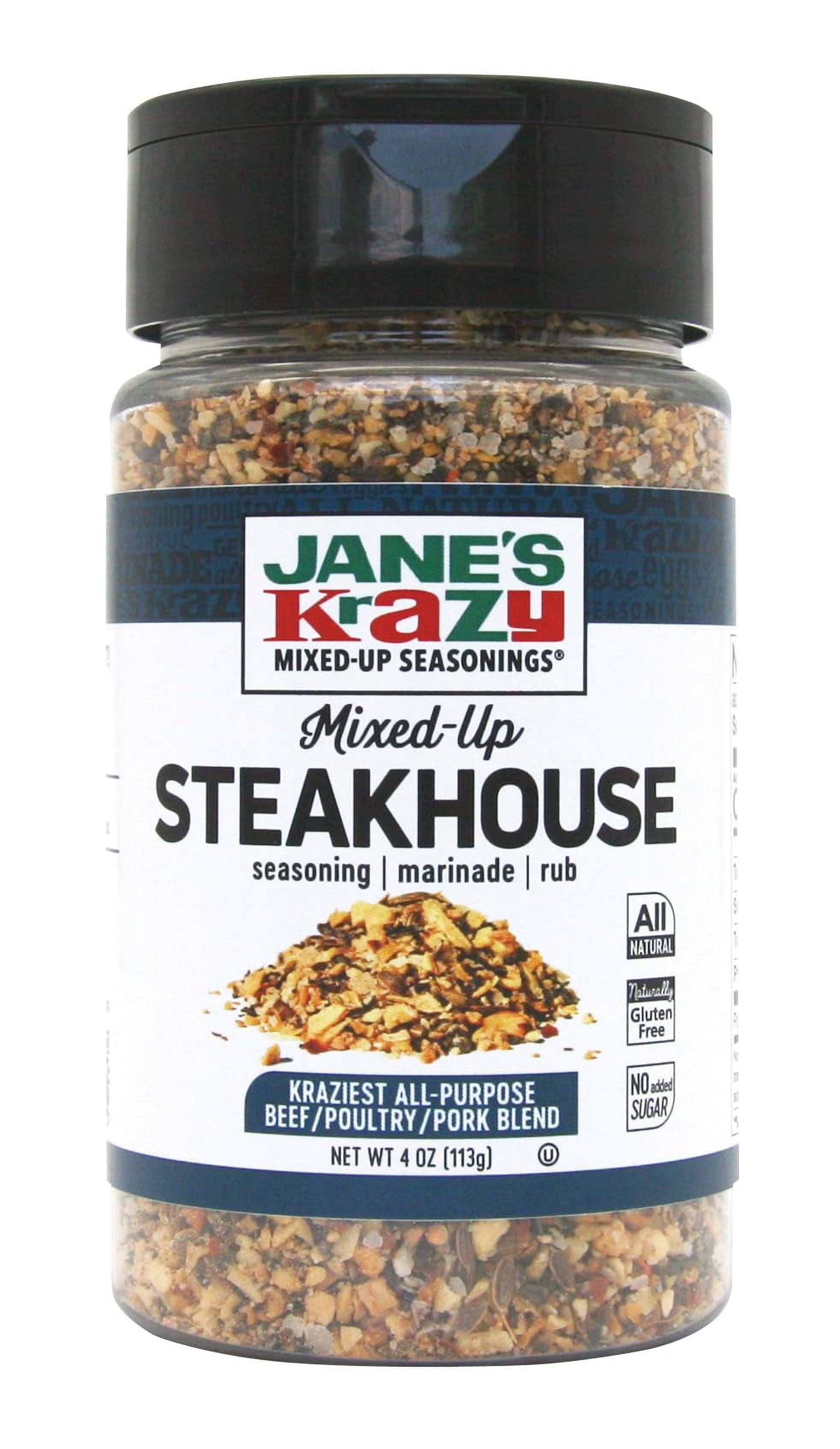 Jane's Krazy Seasonings Mixed-Up SAF21 Steakhouse Seasoning, 4 Ounce ...
