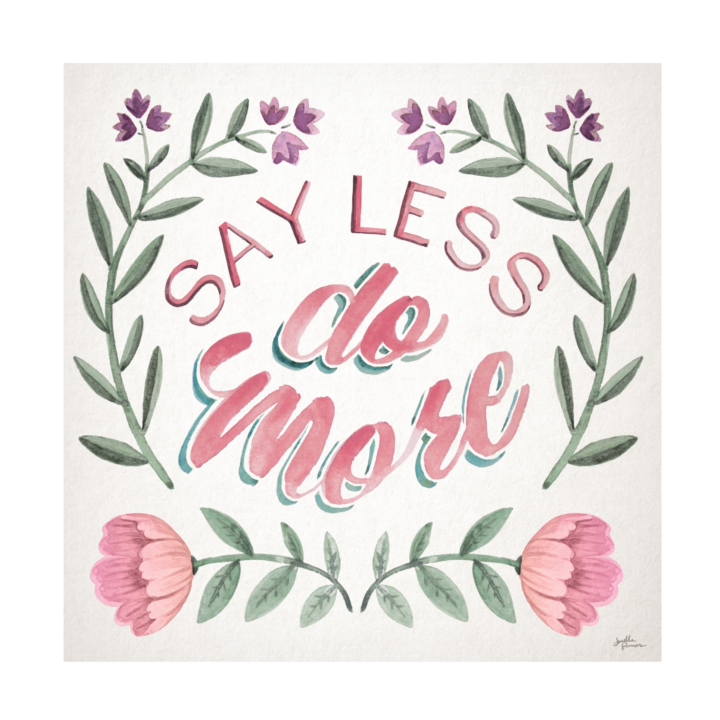 Janelle Penner 'Say Less Do More I' Canvas Art - Walmart Business Supplies