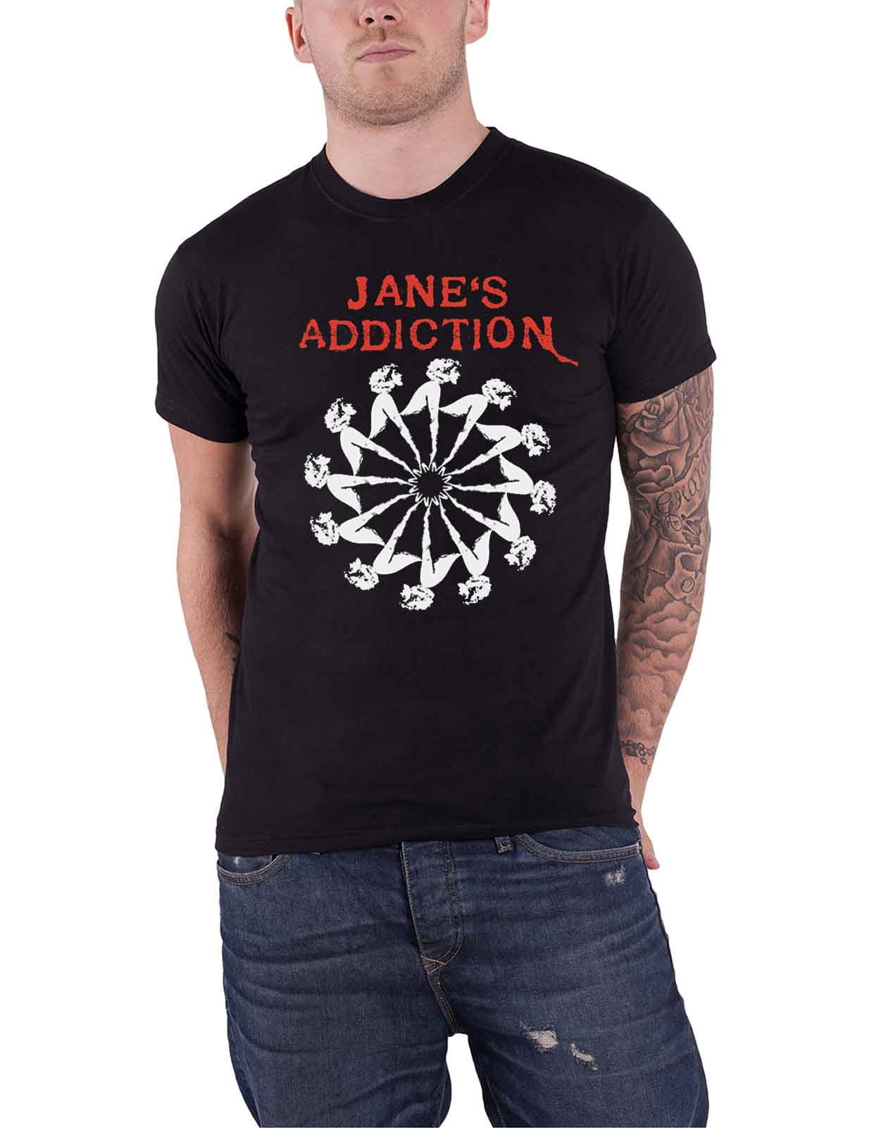 Janes Addiction T Shirt Lady Wheel Band Logo new Official Mens Black ...