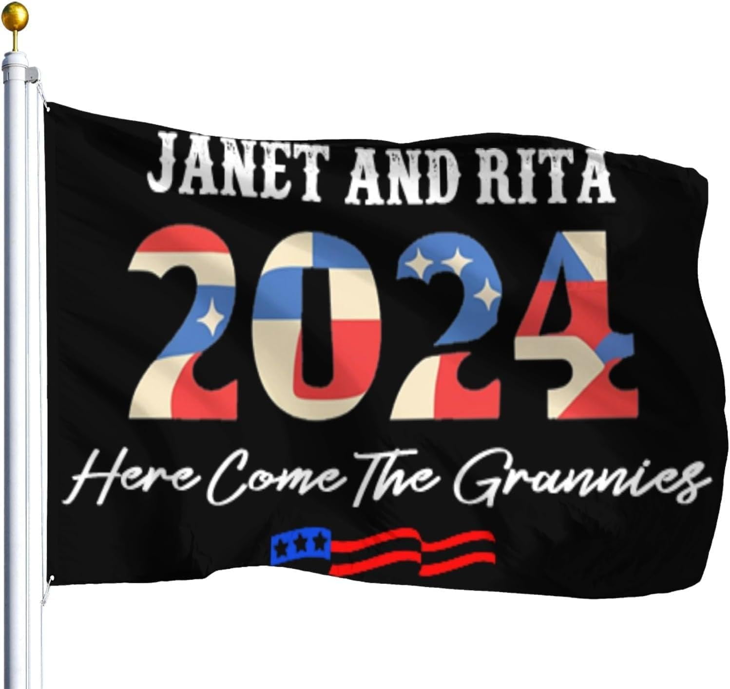 Janet And Rita 2024 Here Come The Grannies Flag Outdoor Garden Flag ...
