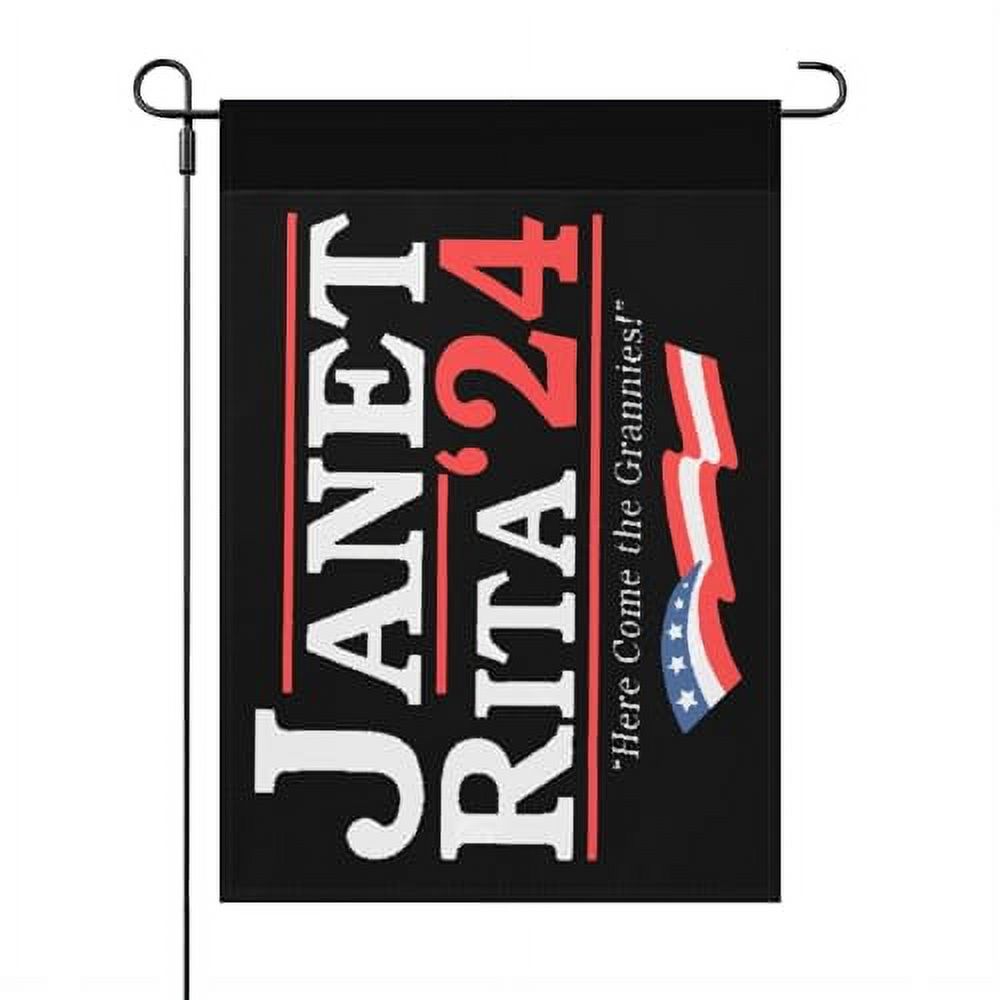 Janet And Rita 2024 Yard Flags, Retro Garden Flags Double Sided For ...
