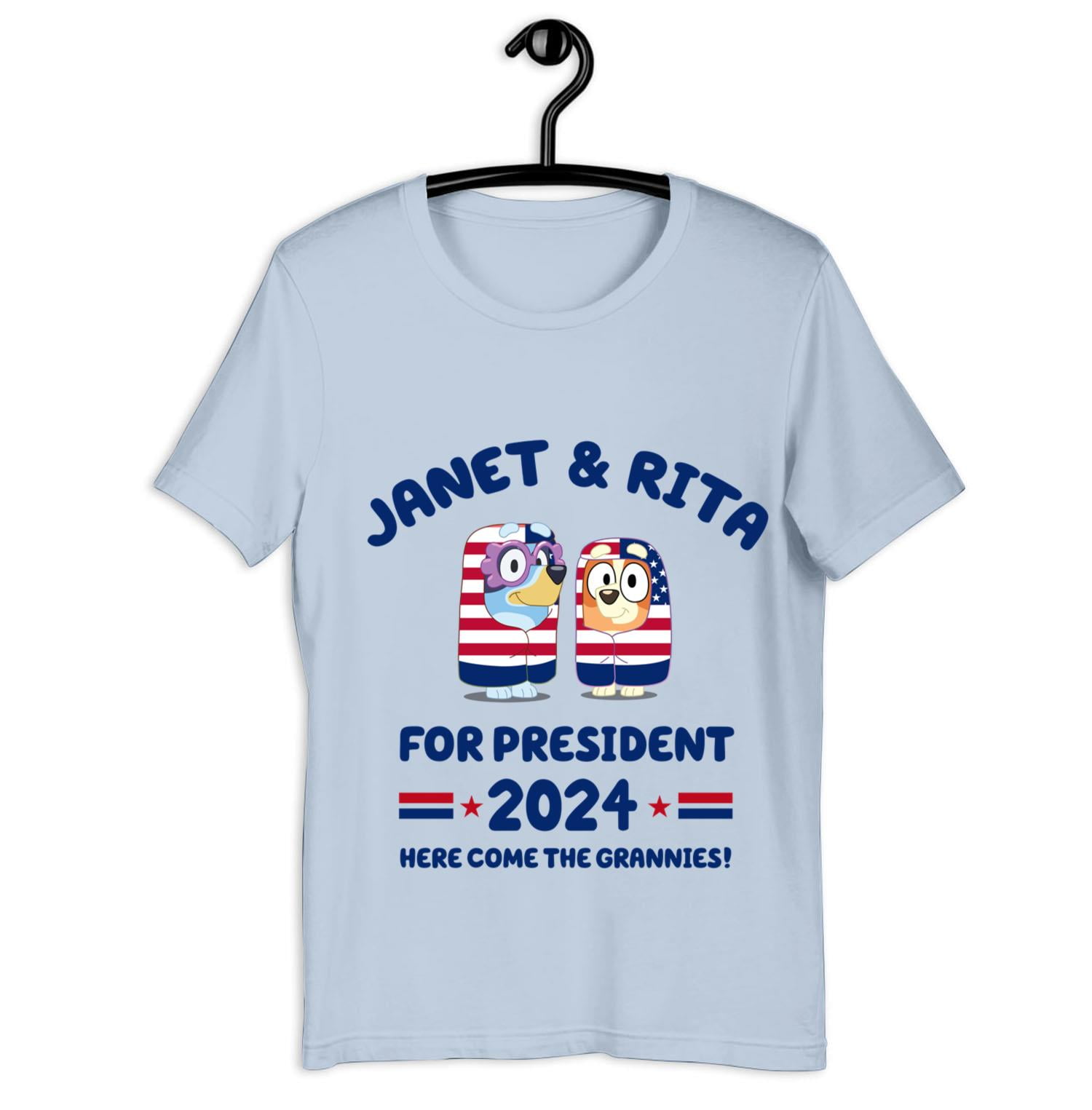 Janet And Rita For President 2024 Election Shirt, Bluey Lovers T-Shirt ...