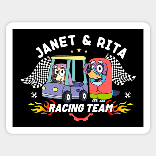 Janet And Rita Racing Team, Bluey Grannies Sticker Phone Decal Water ...