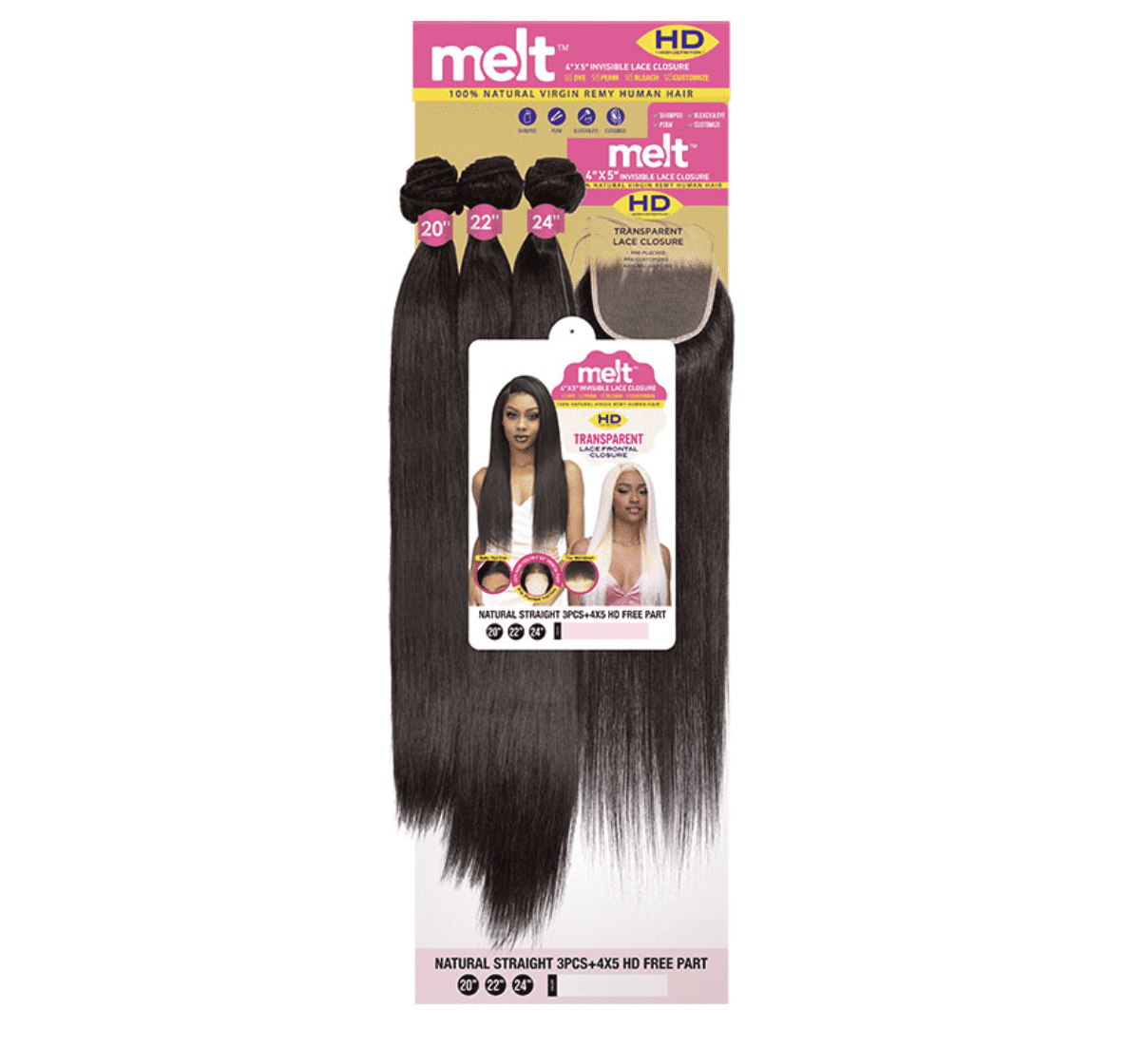 Janet Collection Melt Straight 3PCS+4X5 Free Part, 10