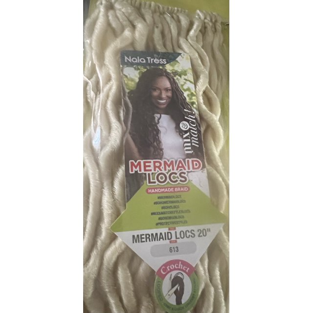 Janet Collection Nala Tress Mermaid Locs Crochet with curly hair 20 ...