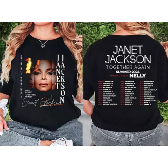 Janet Jackson 2024 Tour Together Again Summer 2024 T Shirt Black Unisex ... Janet Jackson 2024 Tour Together Again Summer 2024 T Shirt Black Unisex ...