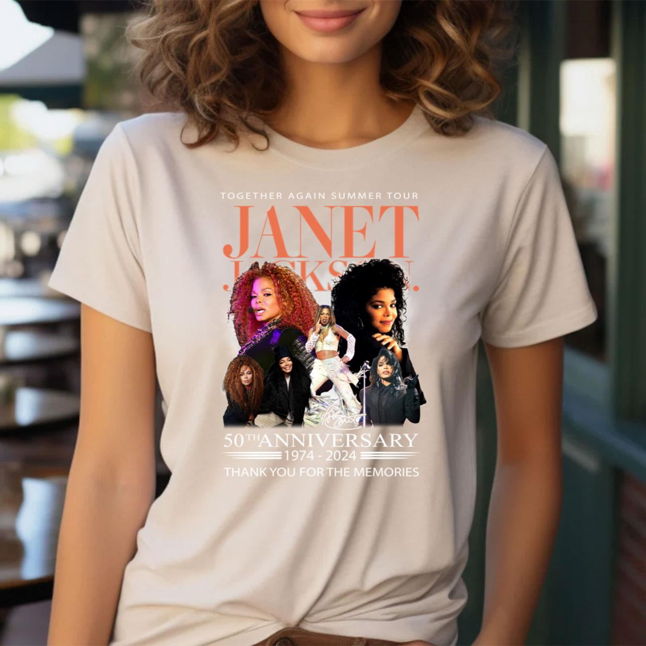 Janet Jackson 50Th Anniversary T-Shirt 1974 ® 2024 Together Again ...