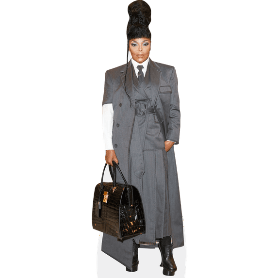 Janet Jackson (Grey Suit) Lifesize Cardboard Cutout Standee - Walmart.com