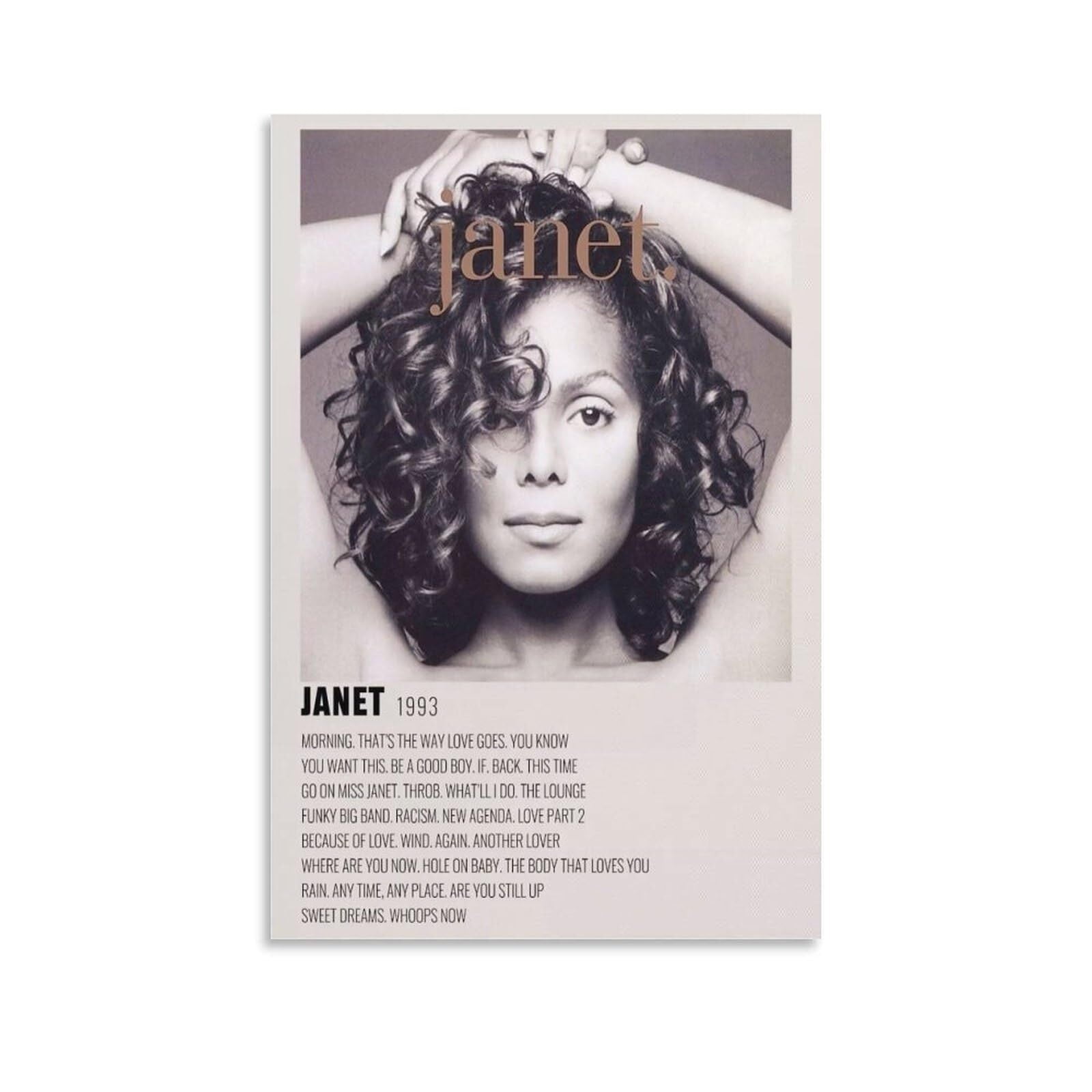 Janet Jackson Janet. 1 Canvas Poster Bedroom Decoration Landscape ...