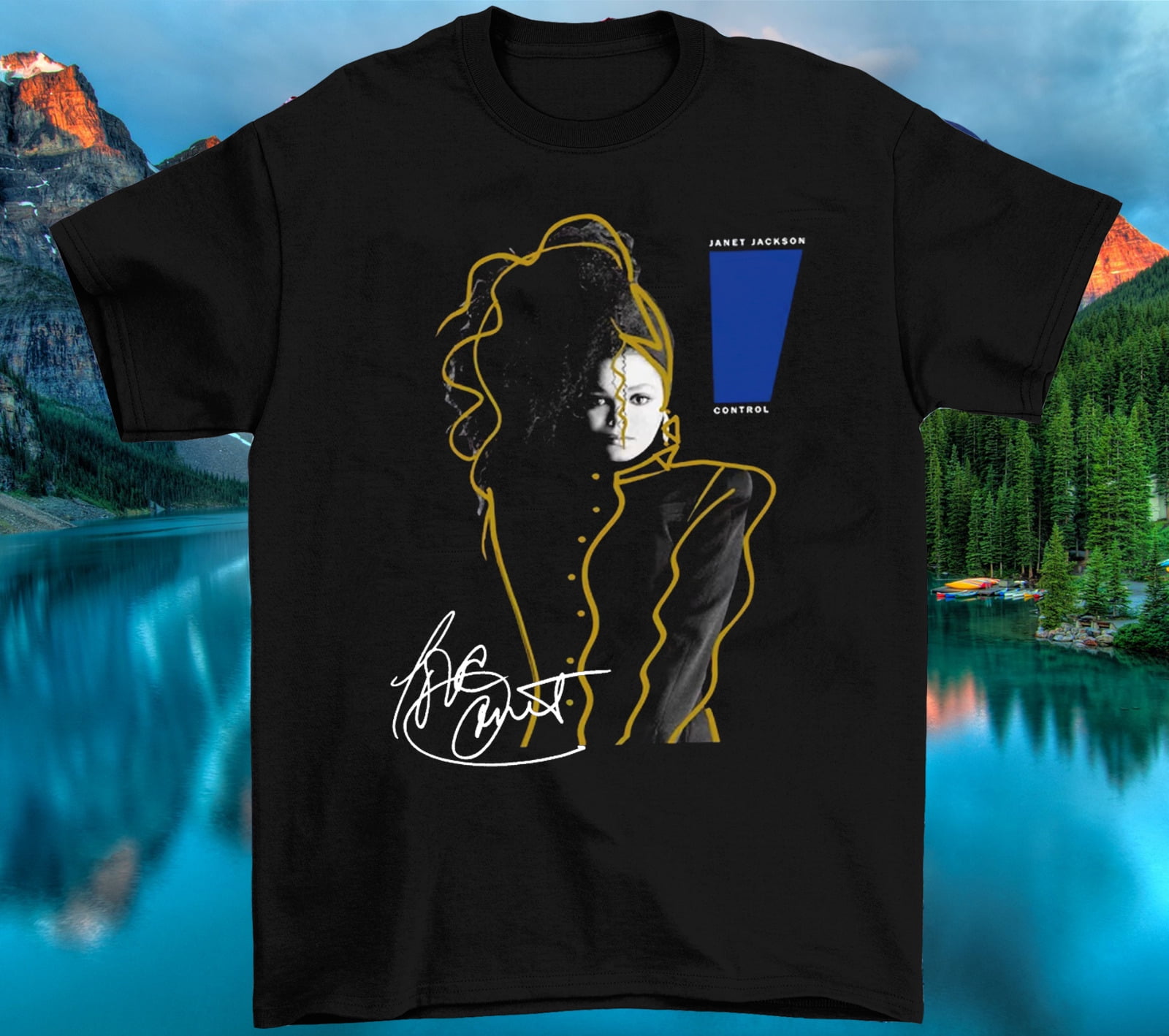 Janet Jackson Signature Heavy Cotton Black All Size Classic Shirt ...