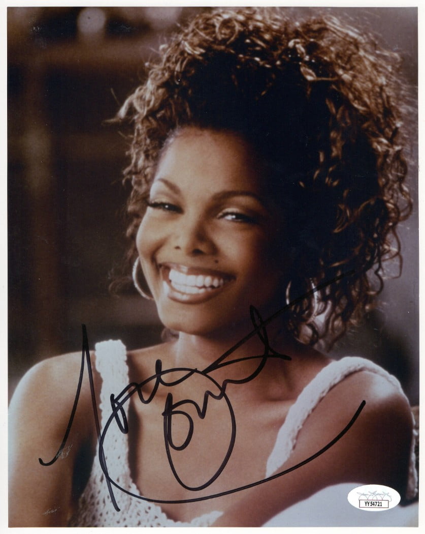Janet Jackson Signed Autographed 8X10 Photo Sexy Smile Knit Top JSA ...